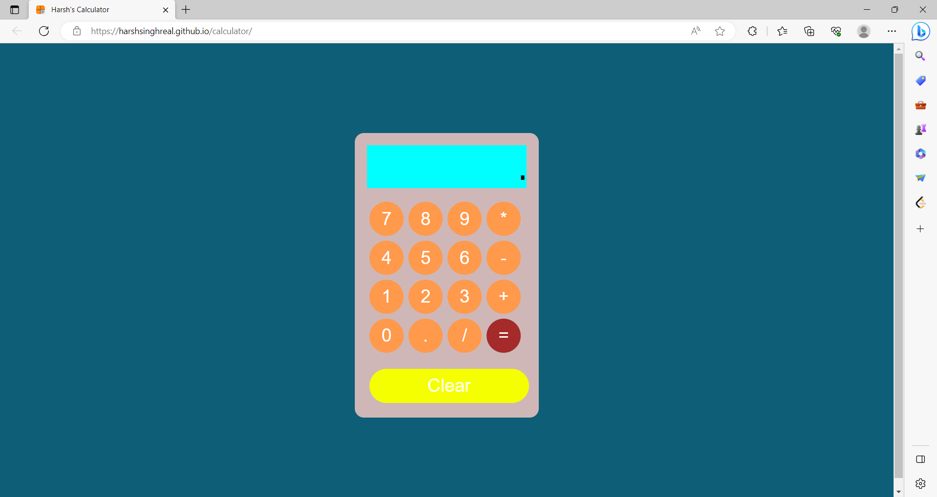 GitHub - harshsinghreal/calculator: This is simple calculator