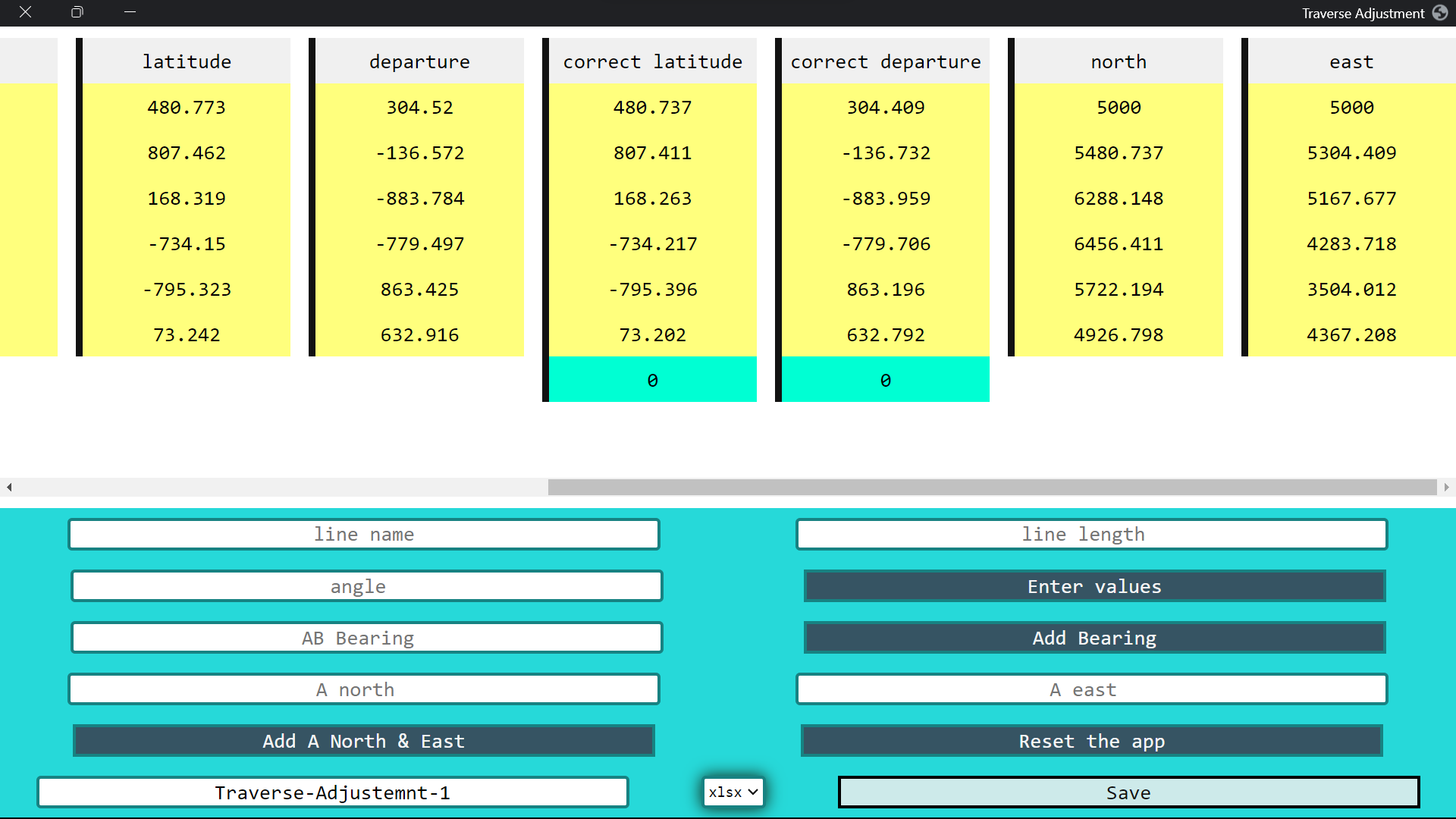 GitHub - devmousa/Traverse-Adjustment