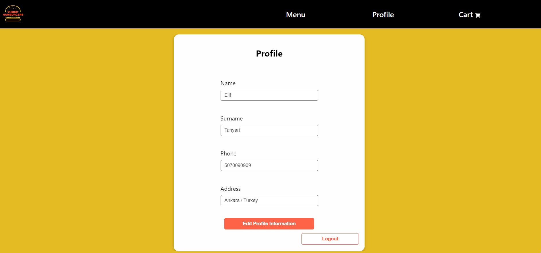 GitHub - tieros/foodOrderApp