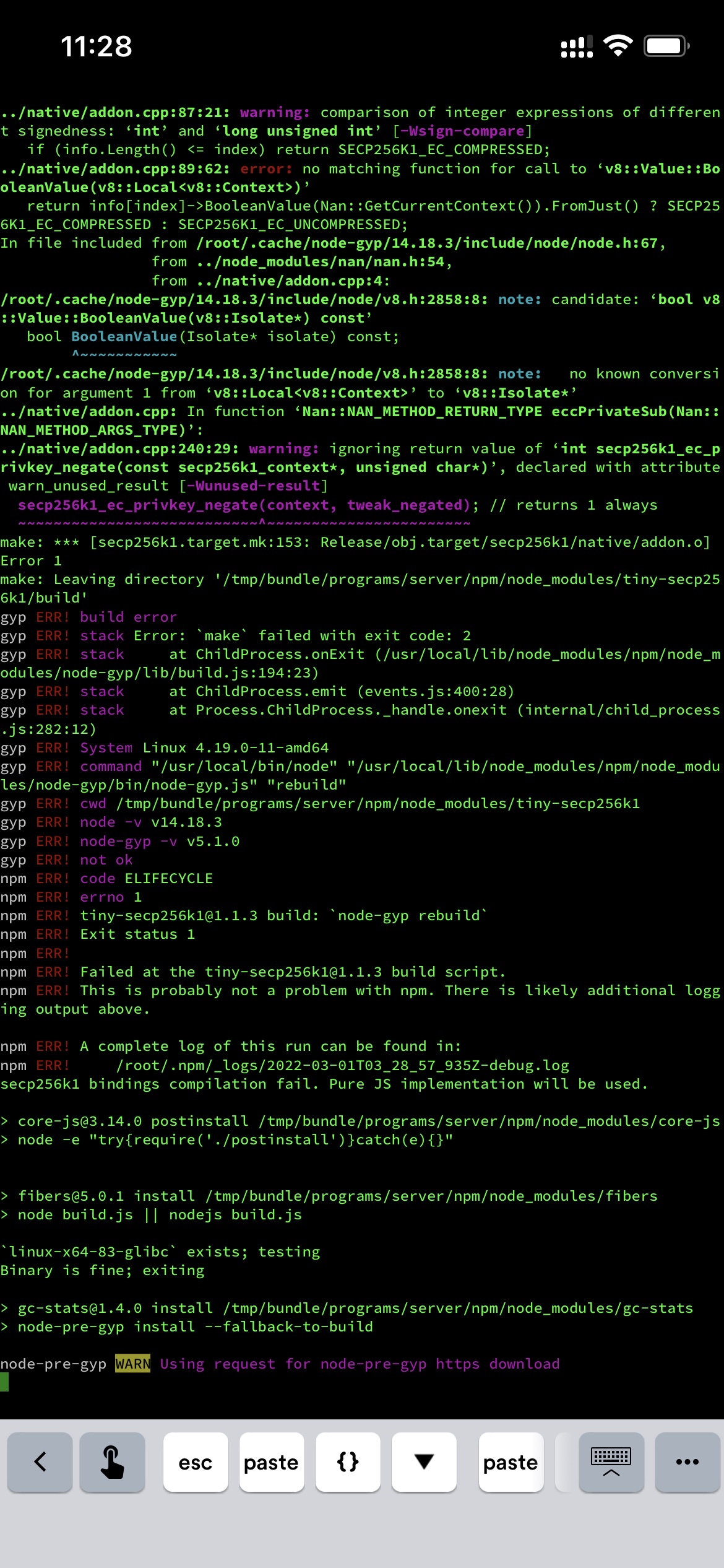 tiny-secp256k1@1.1.3 fails to build during install · Issue #24815 · RocketChat/Rocket.Chat · GitHub