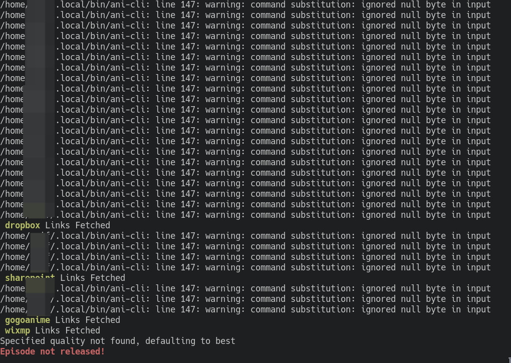 Major outage - script doesn't work · Issue #1161 · pystardust/ani-cli · GitHub