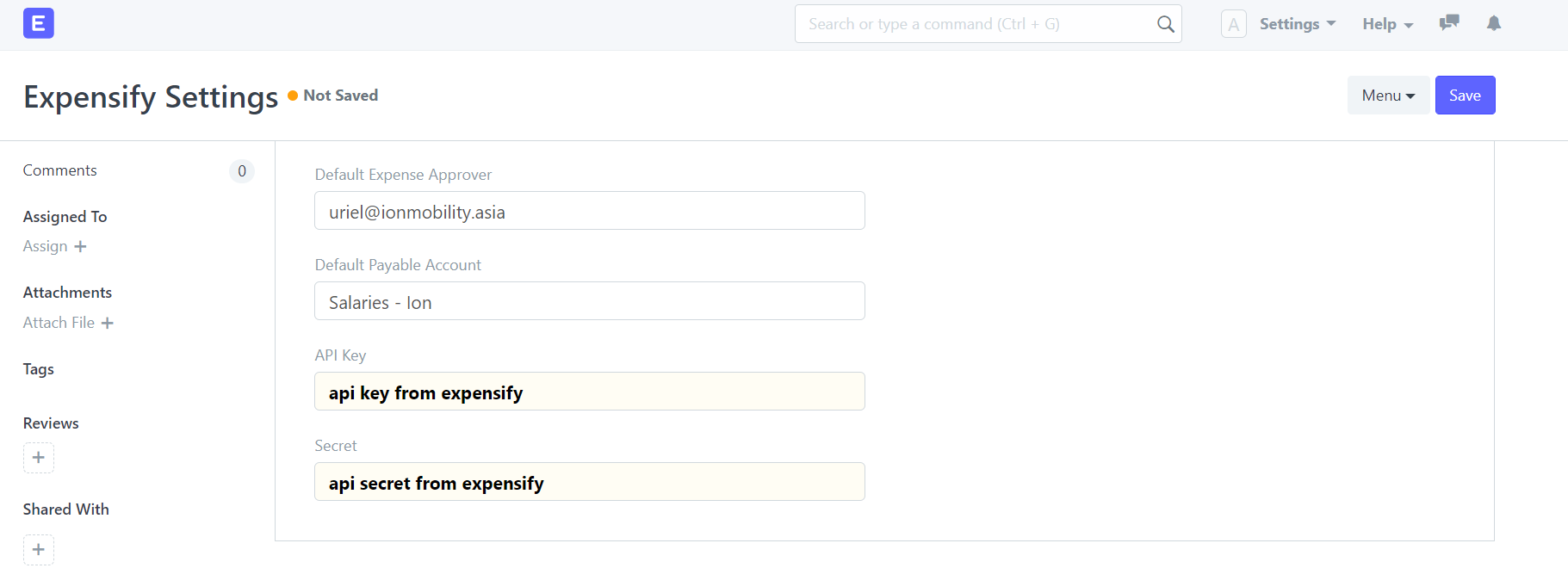 GitHub - Ion-Mobility-Infra/expensify_integration: Integrate Expensify reports into ERPNext