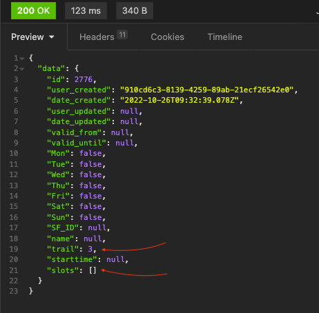 Flows: When modifying the Response Body to contain an array, the items in the array are not ...