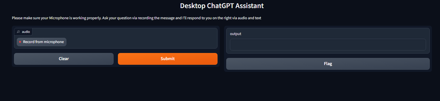 GitHub - hasan-sibaie/Audio-GPT: This code implements a chatbot assistant that can transcribe ...