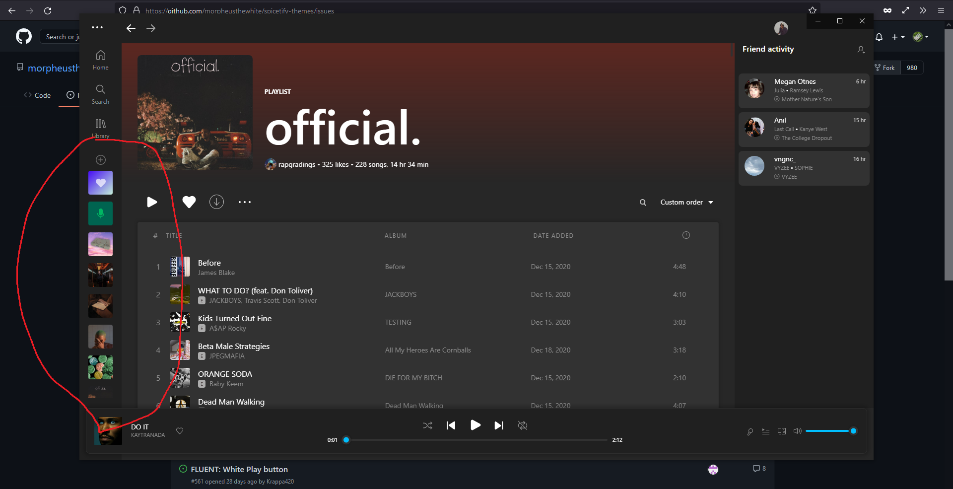 [FLUENT] I can't scroll to my playlist · Issue #596 · spicetify/spicetify-themes · GitHub