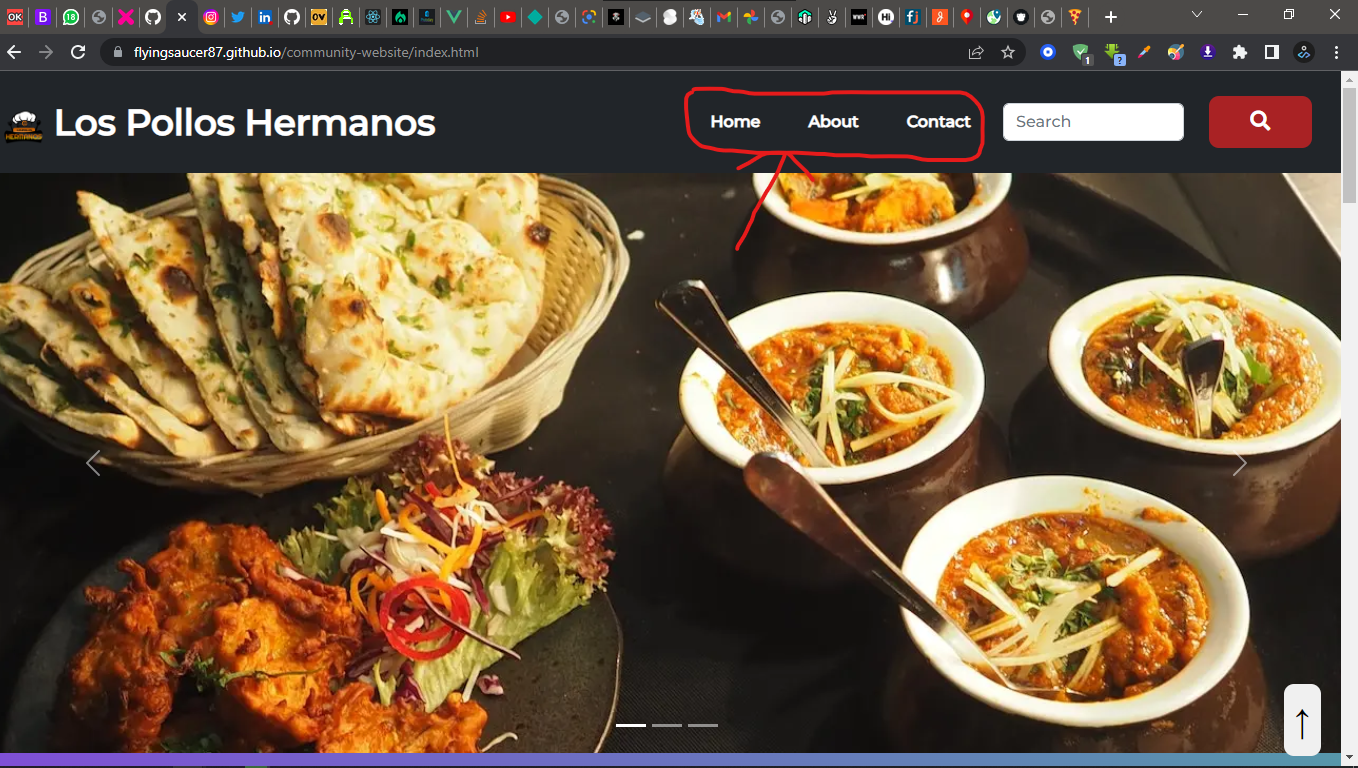 No hover effect on the nav links · Issue #191 · flyingSaucer87/los-pollos-hermanos · GitHub