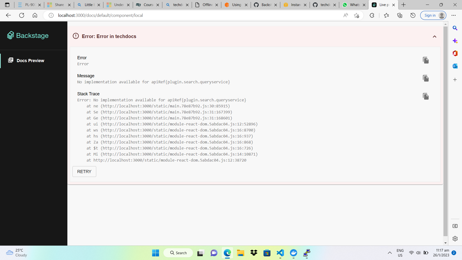 ๐ Bug Report Techdocs Cli App Is Missing Search Query Service Implementation ยท Issue 15981 7749