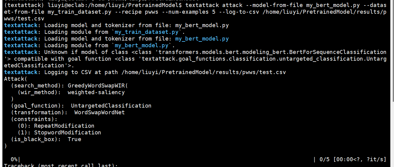Not Able To Load My Own Bert Model · Issue 650 · Qdata Textattack · Github