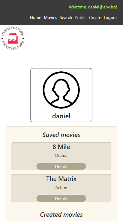 GitHub - DanielDelchev1301/MERN-movie-project: Movie application, build with MERN stack