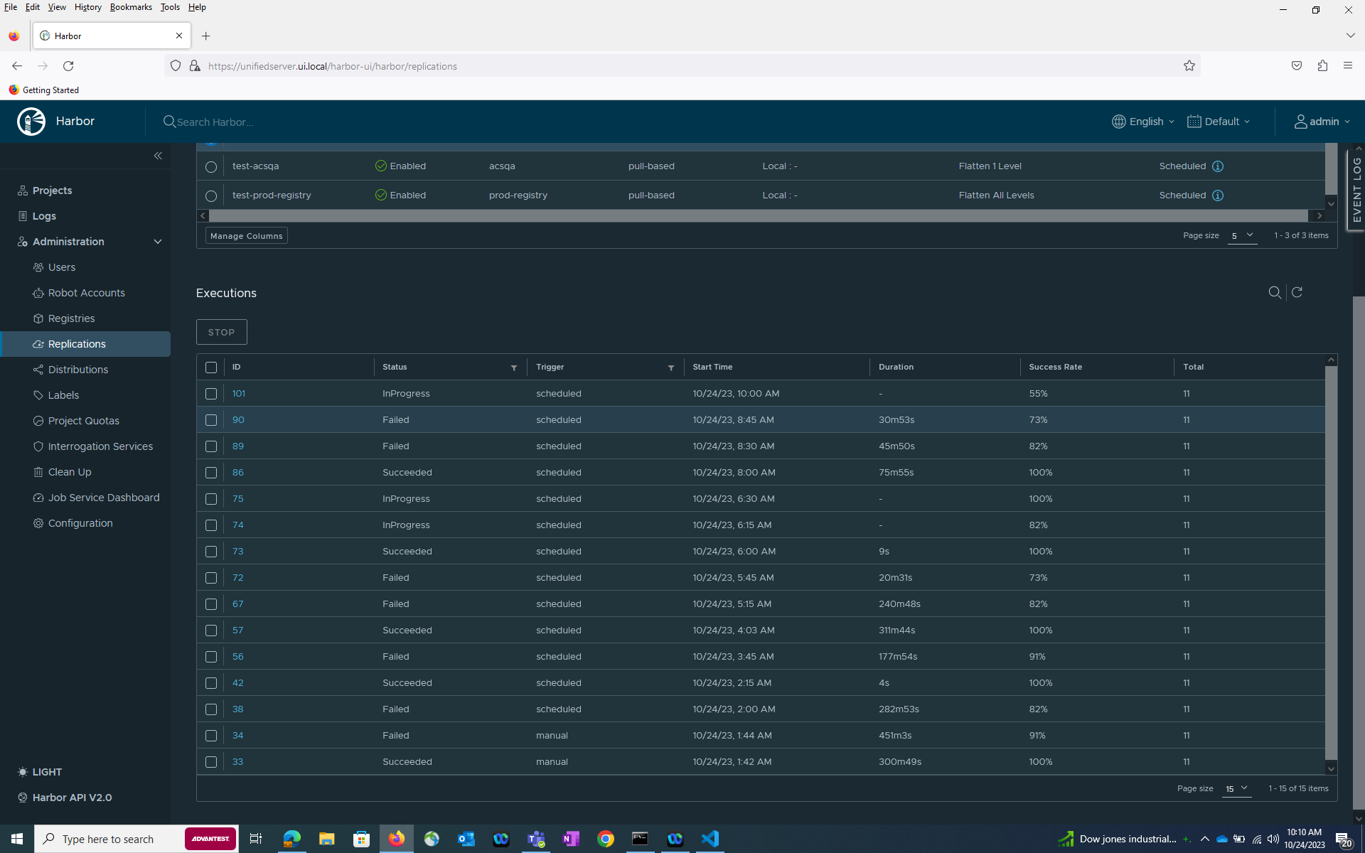 Harbor periodic replication sometimes fail with no reason and sometime takes super long time in ...