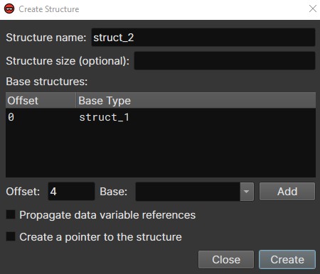 Structures that use a base structure can't be imported again after exporting the header from ...