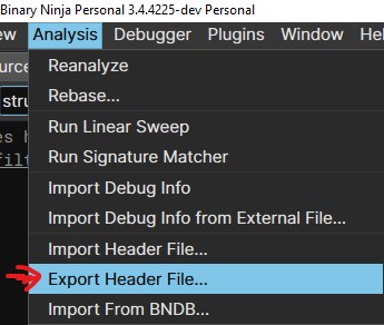 Structures that use a base structure can't be imported again after exporting the header from ...