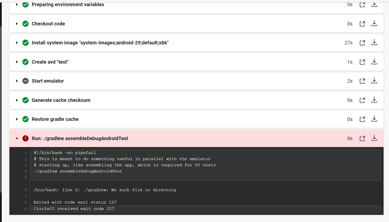 Using Android Images with the Machine Executor - Start Emulator Step is blocked by "emulator is ...