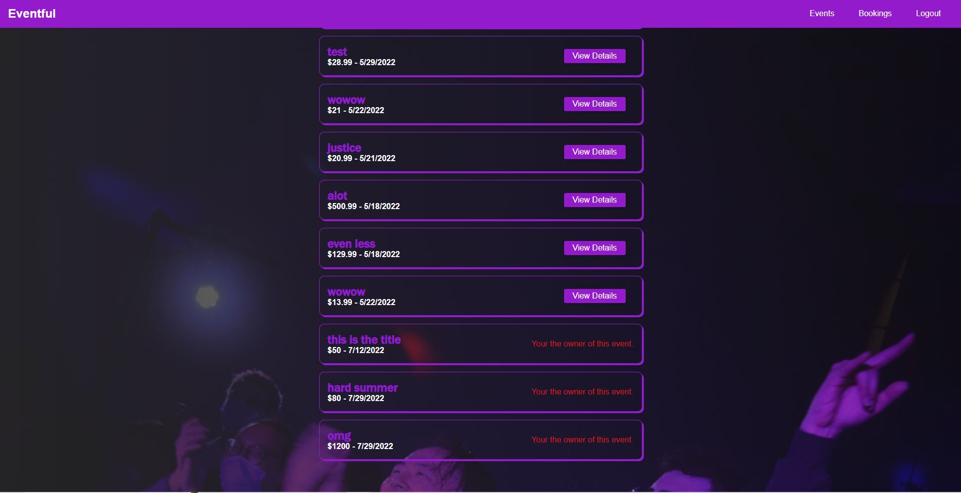 GitHub - HirotheChamp/Eventful: working with GraphQL