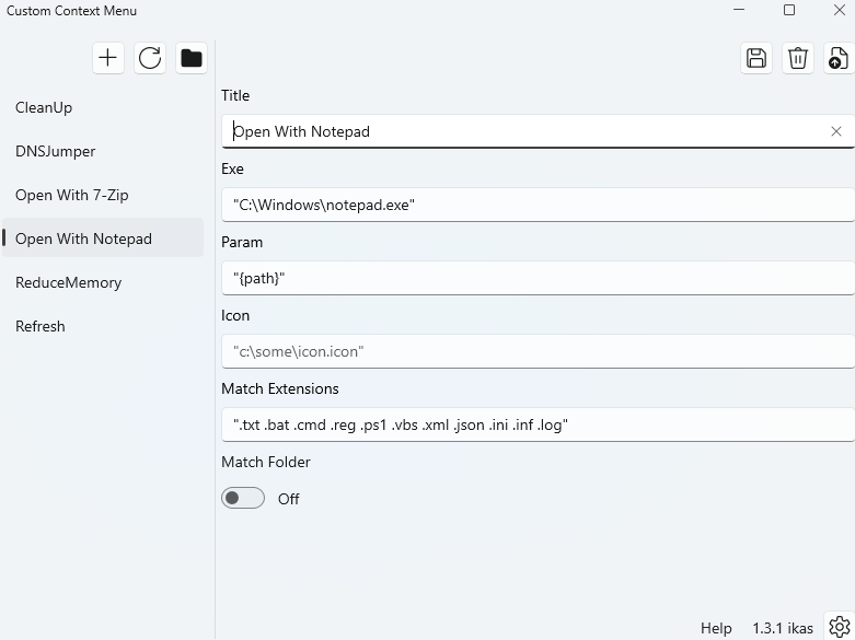 Extensions are case sensitive · Issue #7 · ikas-mc/ContextMenuForWindows11 · GitHub