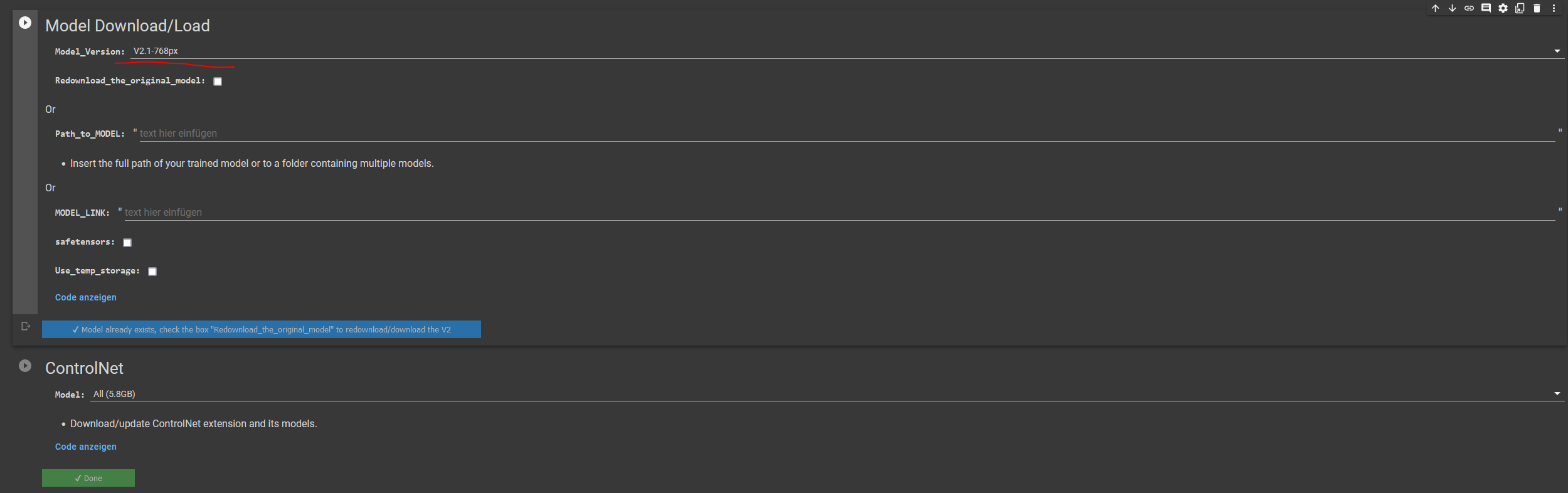 ControlNet - RuntimeError: mat1 and mat2 shapes cannot be multiplied (154x1024 and 768x320 ...