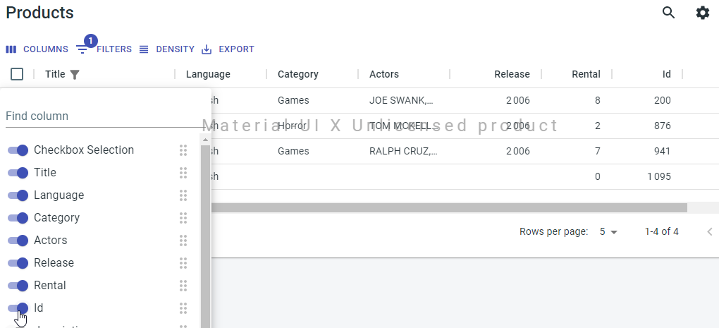 [XGrid] GridColumnsToolbarButton in GridToolbar doesn't keep state like ...