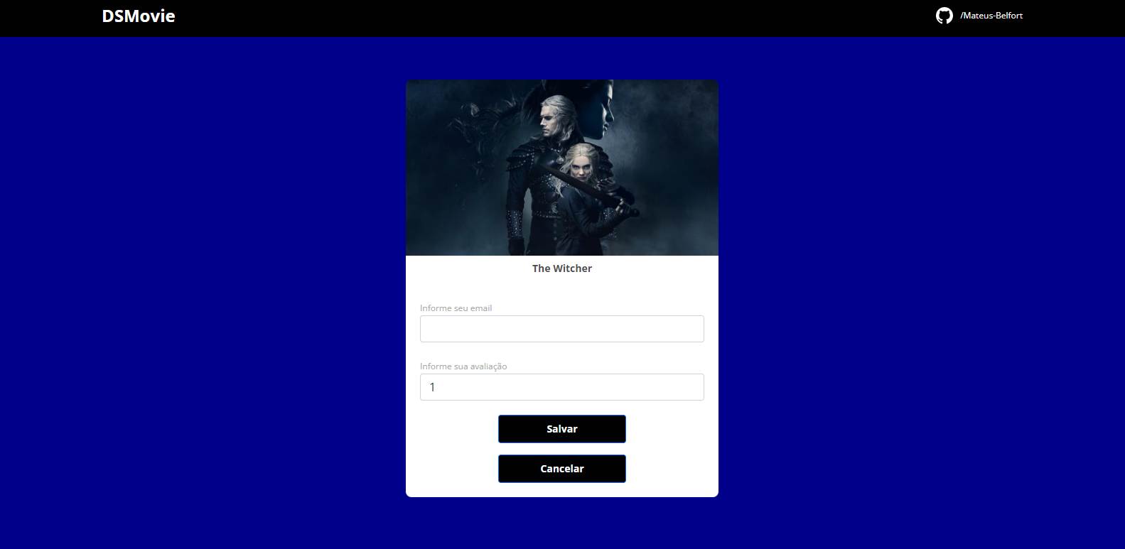 GitHub - Mateus-Belfort/DSMovie