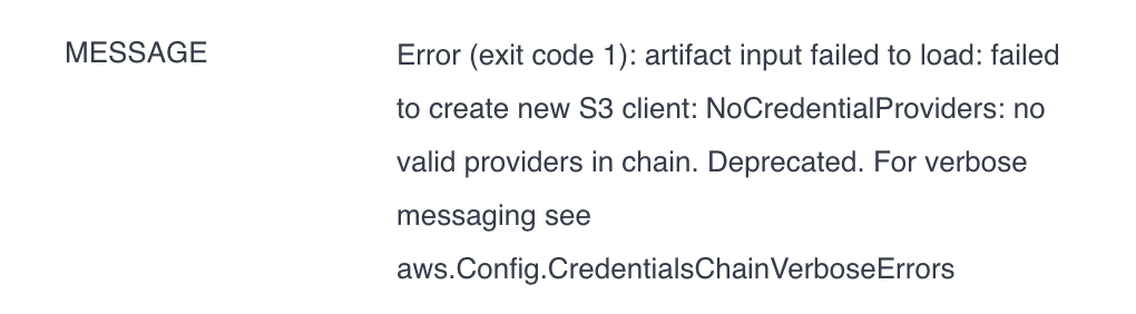 failed to create new S3 client: NoCredentialProviders · argoproj argo-workflows · Discussion ...