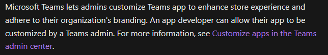 Feedback on Customizable apps · Issue #6824 · MicrosoftDocs/msteams-docs · GitHub