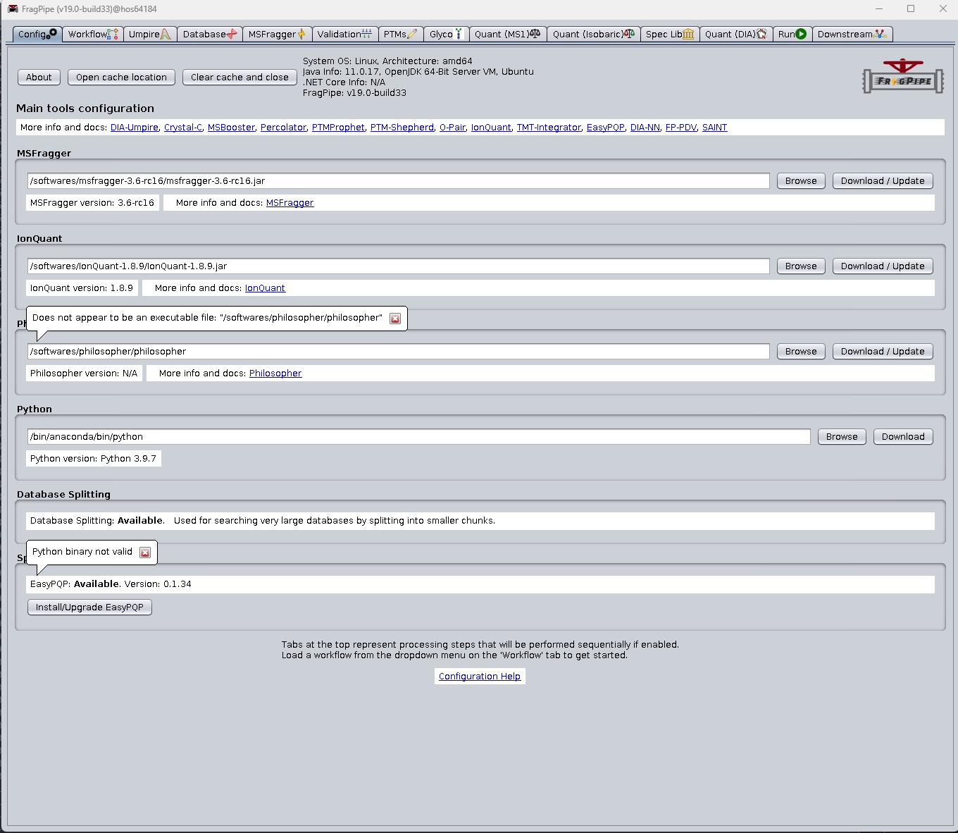 How to specify IonQuant .jar path in headless mode? · Issue #733 · Nesvilab/FragPipe · GitHub