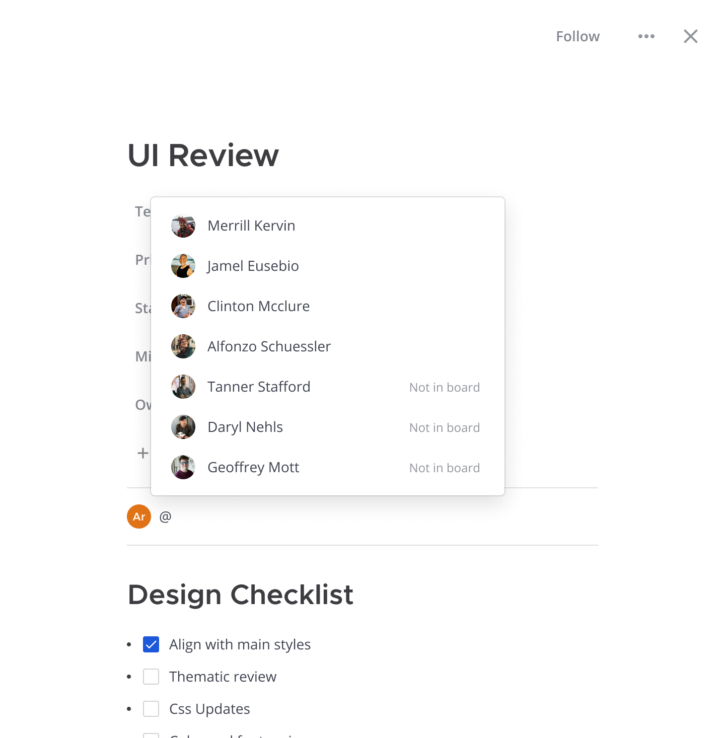 Bug: Autocomplete indicator for non-board members does not match designs · Issue #3833 ...