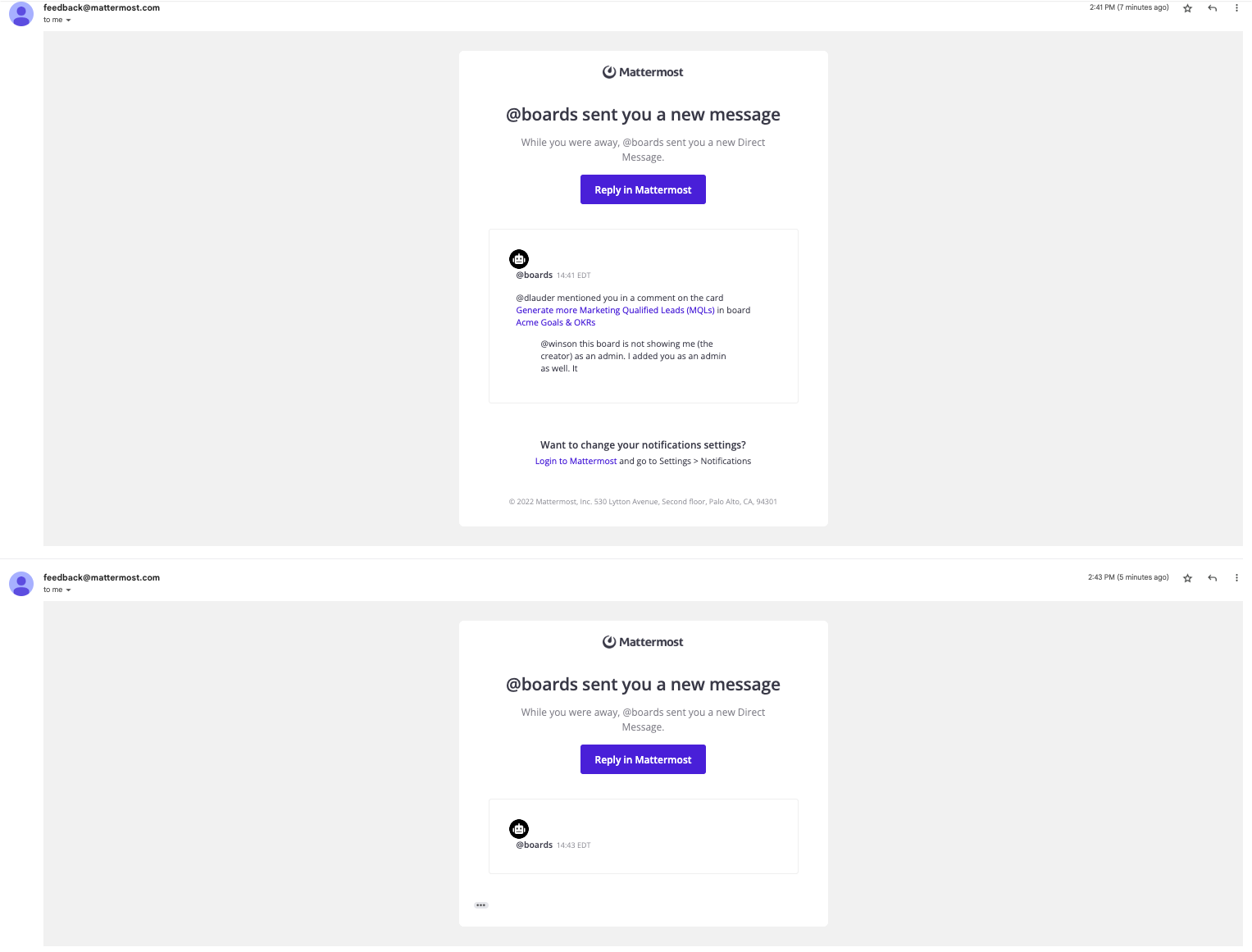 Bug: Email notification displays comments but not change notifications ...