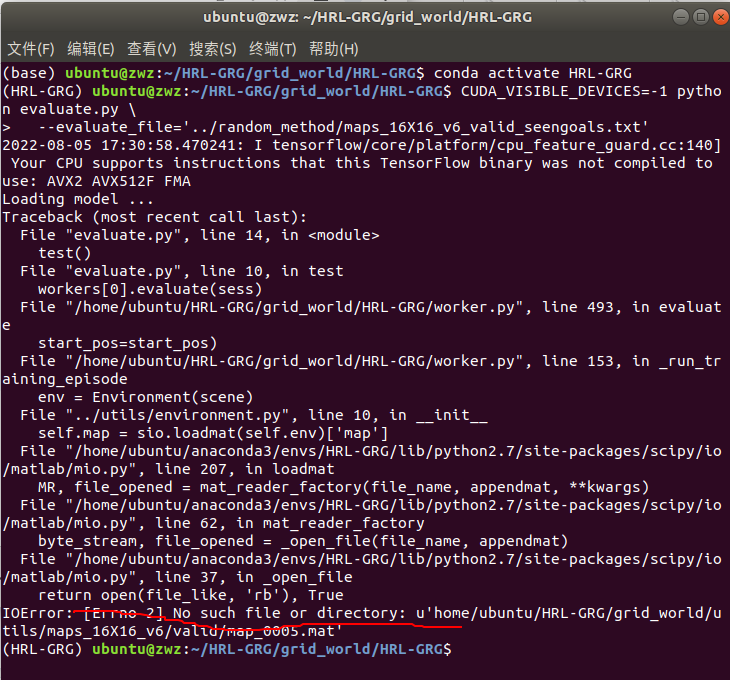 training and evaluation problems · Issue #1 · Xin-Ye-1/HRL-GRG · GitHub
