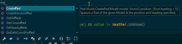 IntelliSense for cs files of SHVDN · Issue #678 · scripthookvdotnet/scripthookvdotnet · GitHub