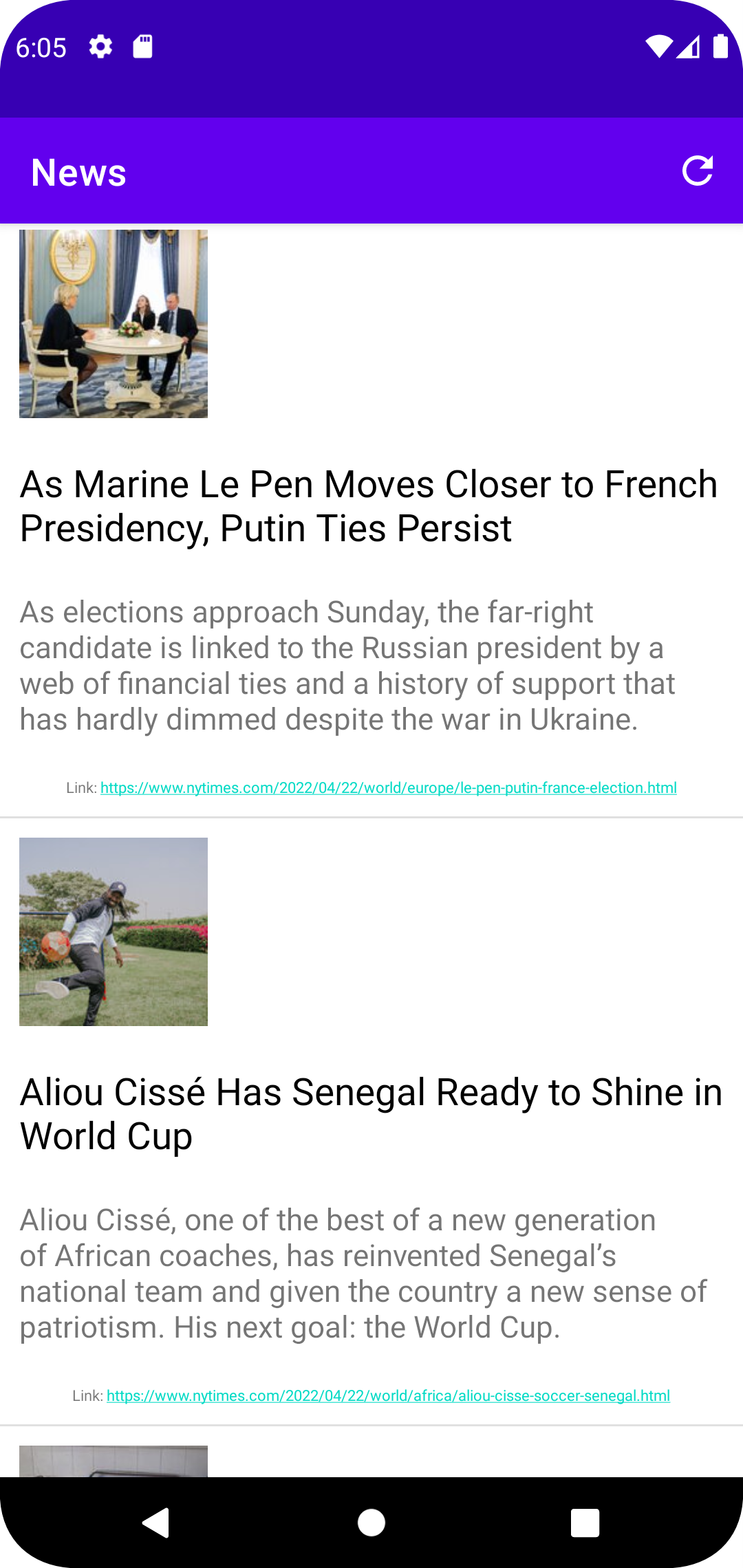 GitHub - sass-kass/NewsReader: News app that uses rss parsing to get news. Main feachers ...