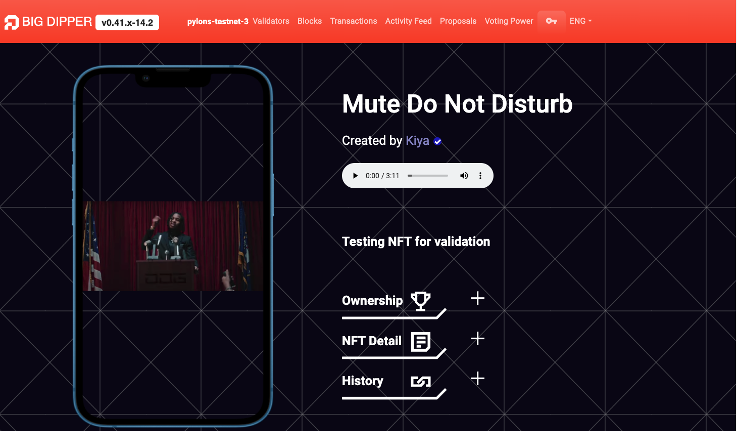 Big Dipper Audio NFT Purchase Preview Not Working As Expected · Issue #892 · Pylons-tech/pylons ...