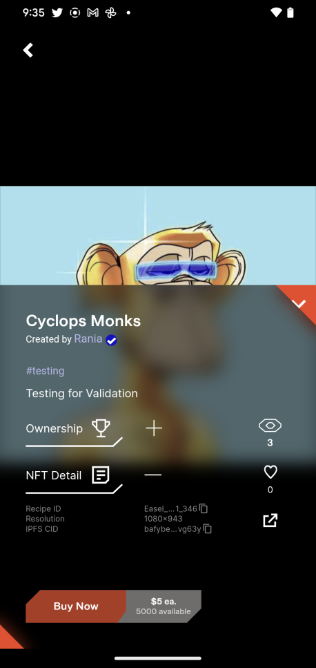 Revised NFT Full Screen View (Buy Now + sub-tabs) · Issue #1344 · Pylons-tech/pylons · GitHub