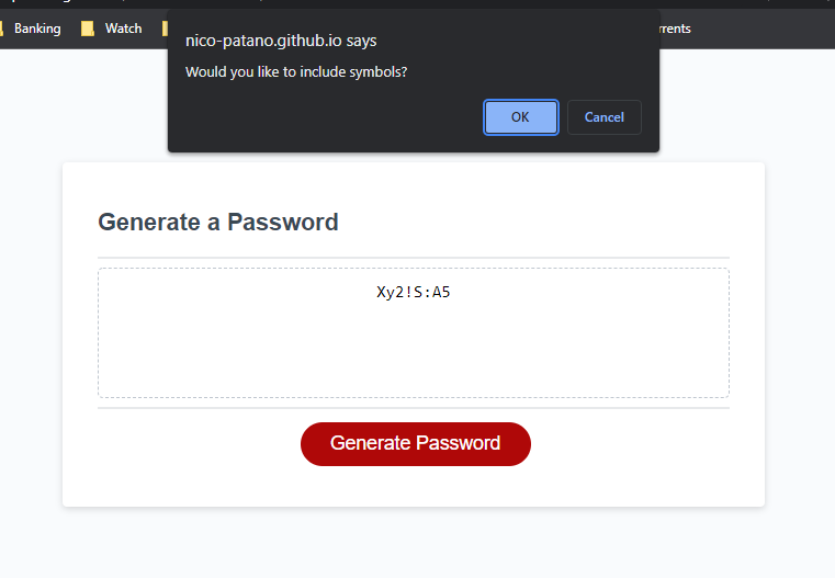GitHub - nico-patano/PasswordGenerator