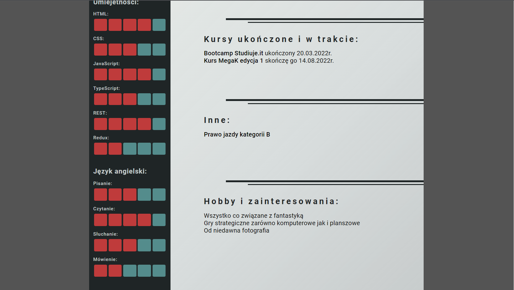 Github Jutrzenka Curriculum Vitae