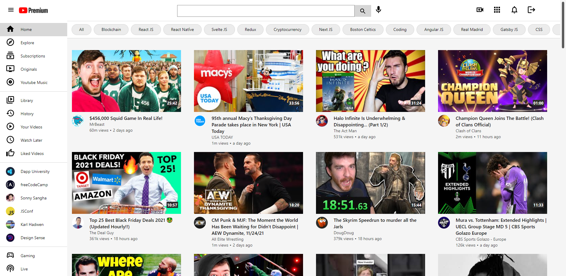 GitHub - ozbeyahmet1/youtube-remade: Youtube Clone with ReactJS, Styled ...