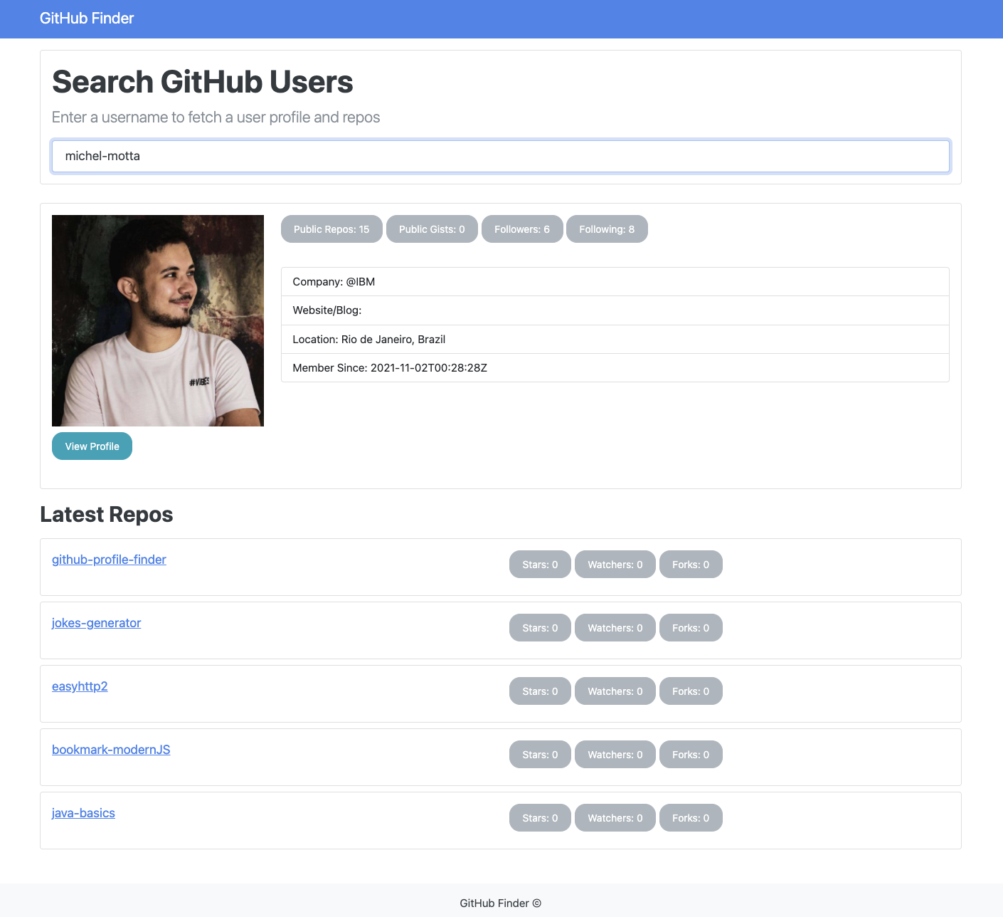 GitHub - michel-motta/github-profile-finder