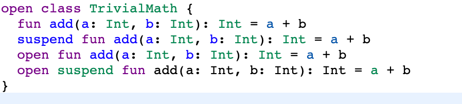 Kotlin formatting fails on `suspend` and `tailrec` function modifiers · Issue #327 · codemirror ...