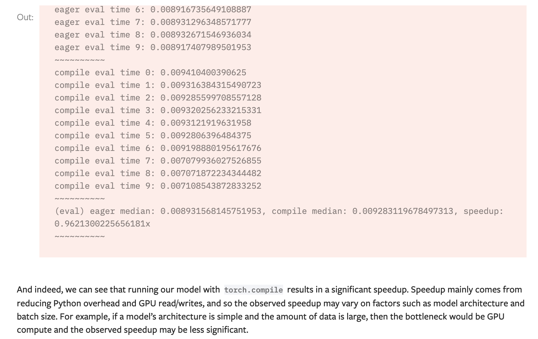 Docs meant to demonstrate speedup show slowness · Issue #99939 · pytorch/pytorch · GitHub