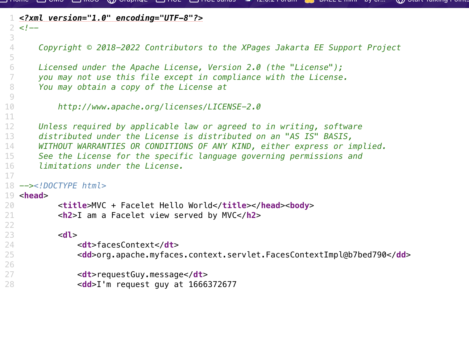 Investigate JSF as an MVC view engine · Issue #340 · OpenNTF/org.openntf.xsp.jakartaee · GitHub