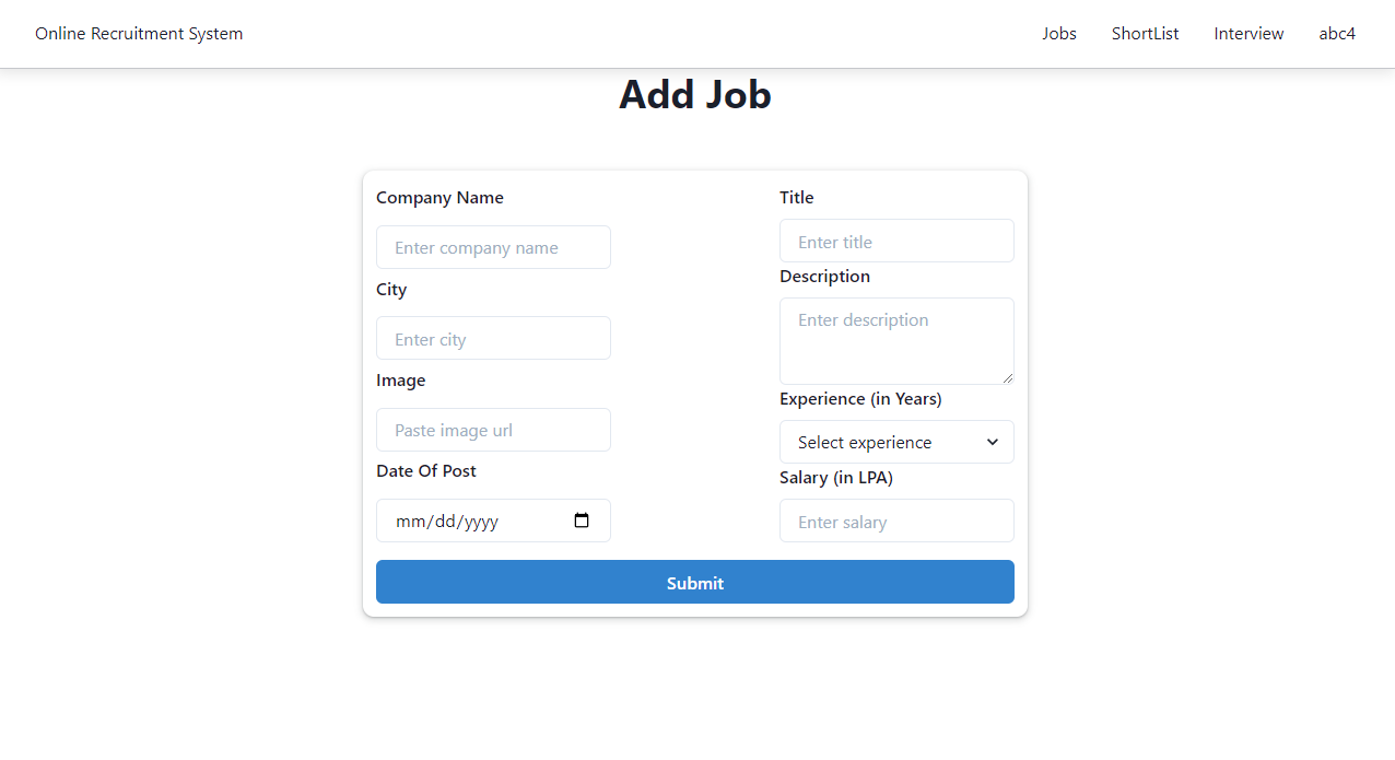 GitHub - Tanuja-Abhang/Oniline-Recuritement-System