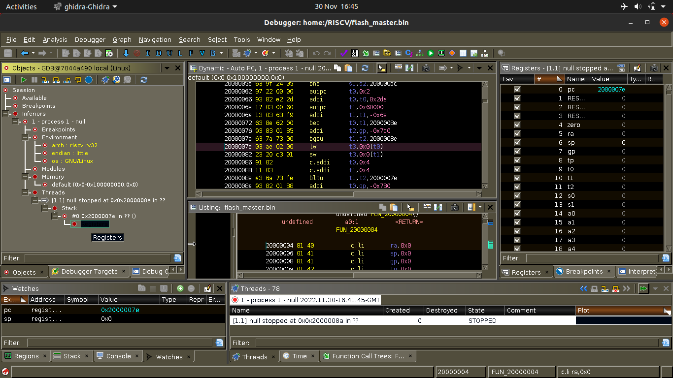 RISC-V debugging: registers not updating · Issue #4789 · NationalSecurityAgency/ghidra · GitHub