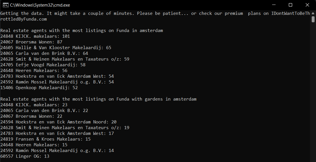 GitHub - divanchyshyn/ListingsStatisticCalculator: Determines which makelaar's in Amsterdam have ...