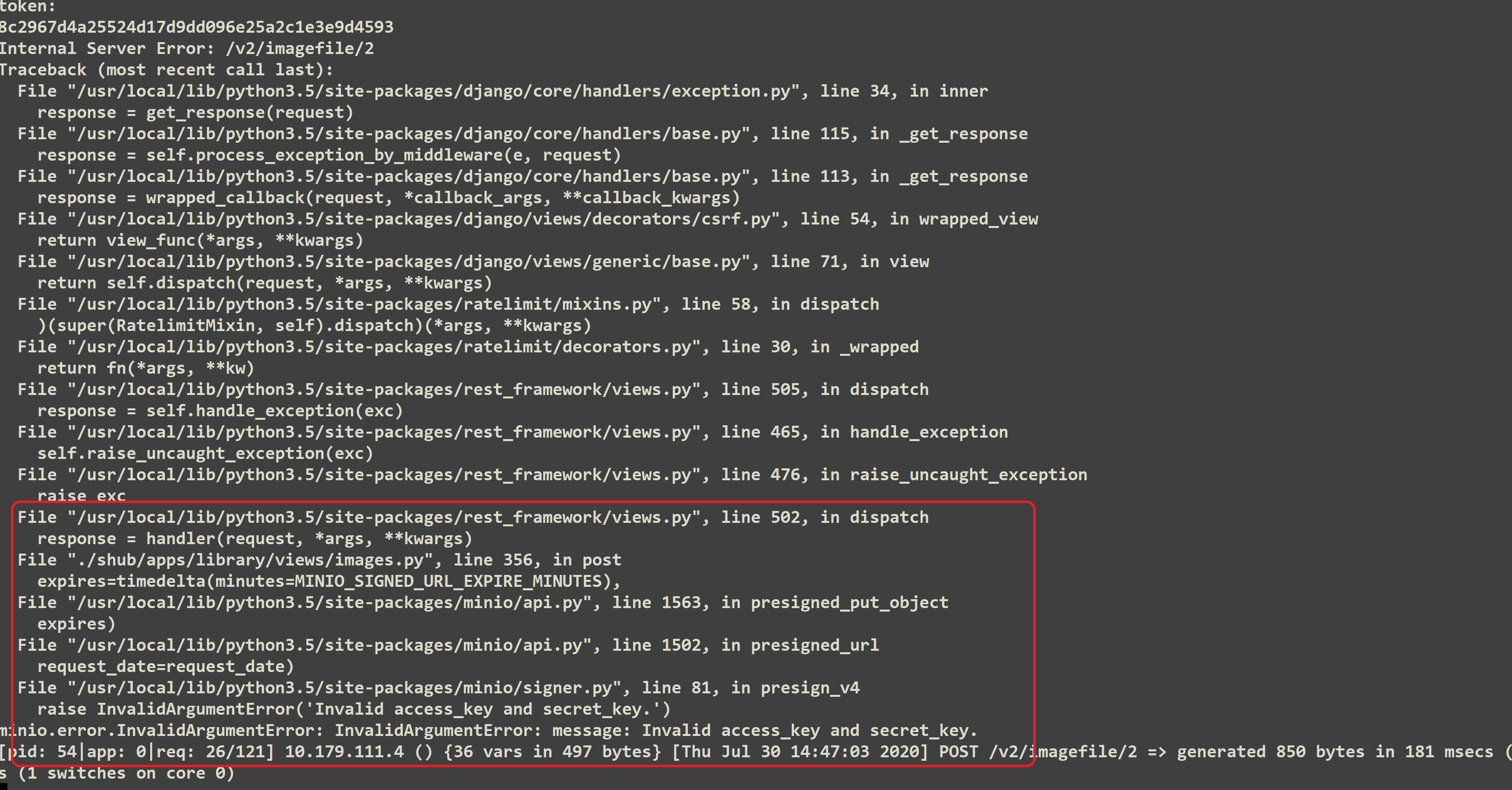 [not our bug] Receiving Bad Request when calling MINIO Server from minio/api.py ( · Issue #947 ...