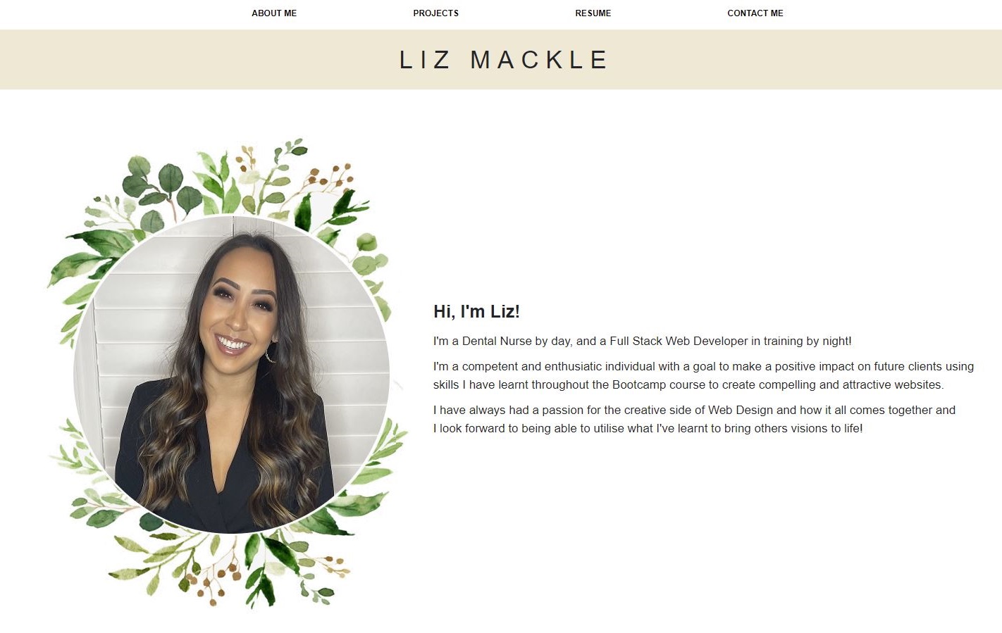 GitHub - LizMackle/My_Portfolio: First Portfolio showcasing assignments using HTML5 / CSS.