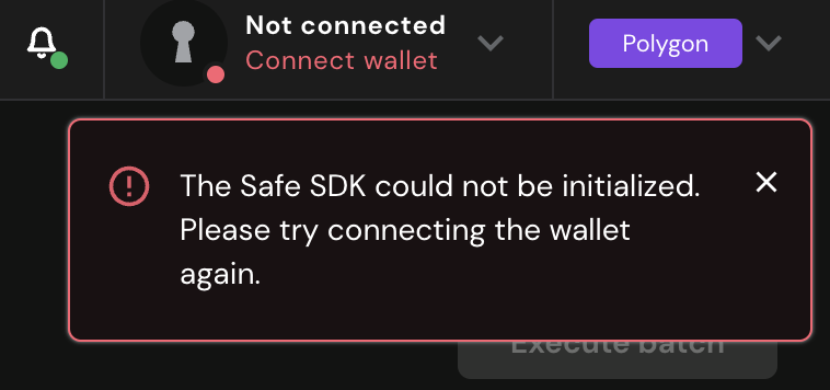 Change error message: "The Safe SDK could not be initialised..." · Issue #1632 · safe-global ...