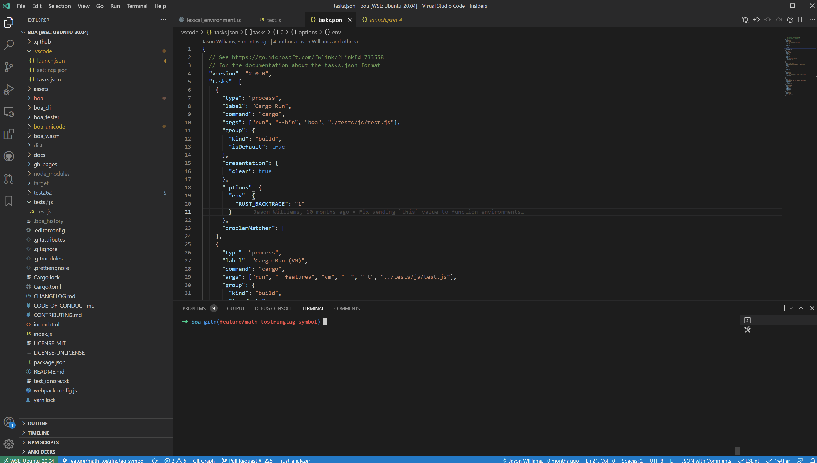 [Regression] - Tasks launched in WSL are not finding right environment ...