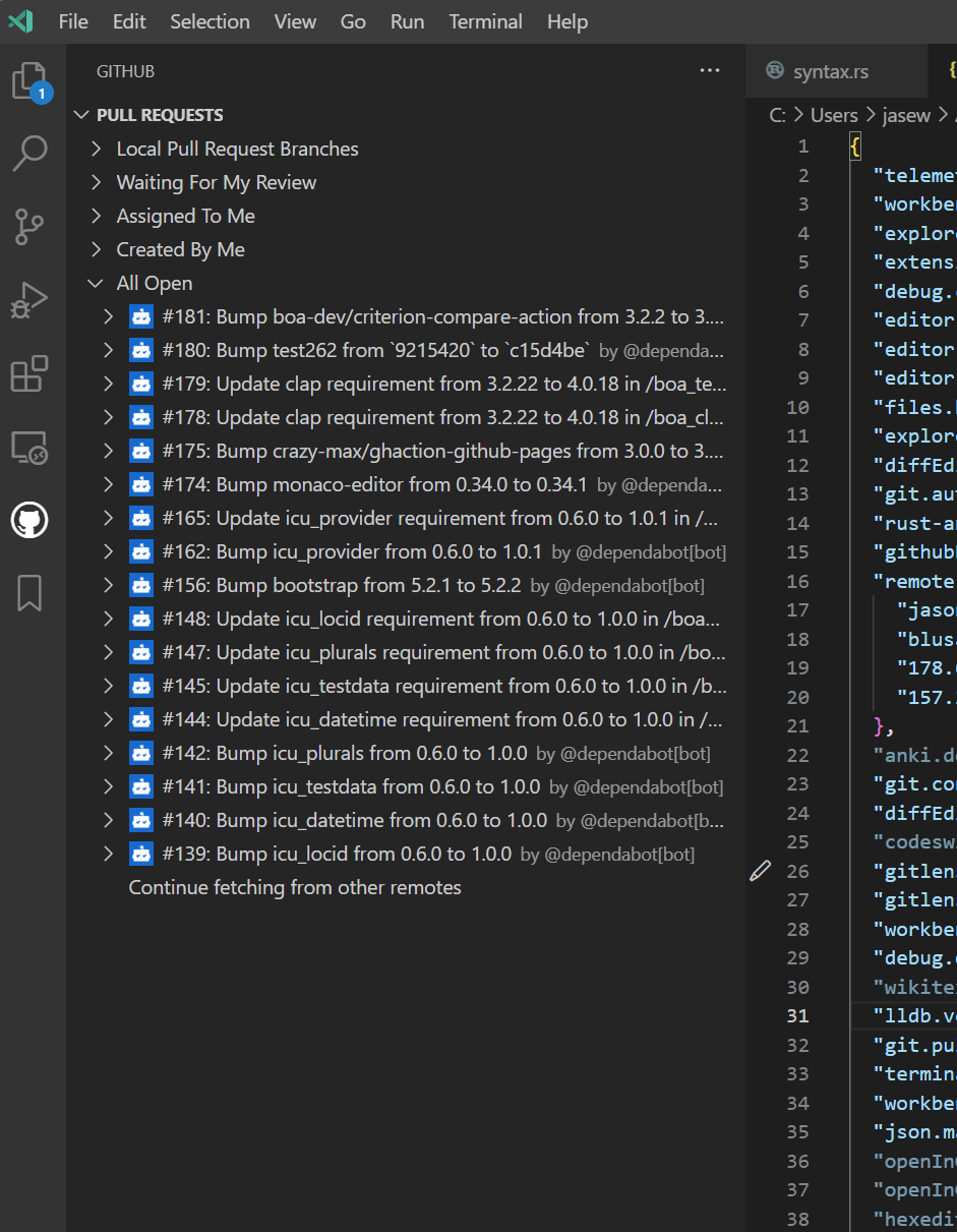 Option to ignore user (or dependabot) or remote · Issue #4134 · microsoft/vscode-pull-request ...