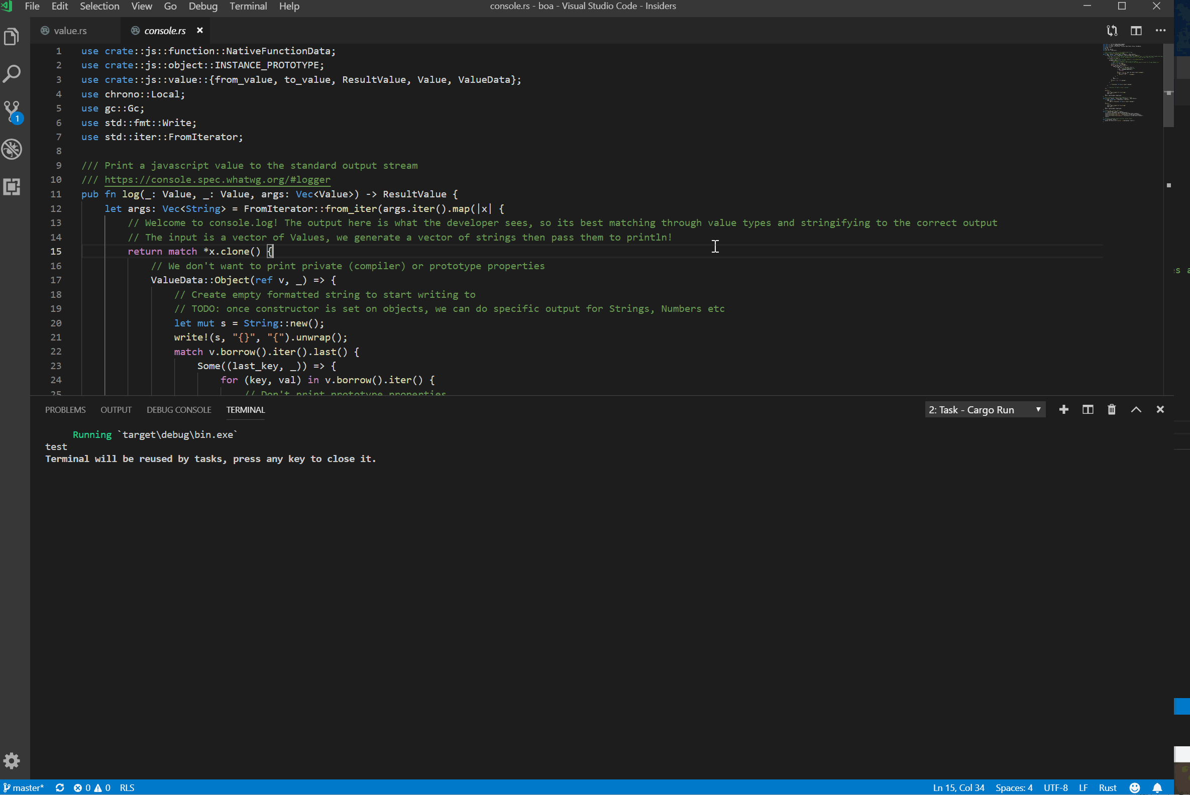 Task Output Does Not Show In Vscode But Is Working In Insiders