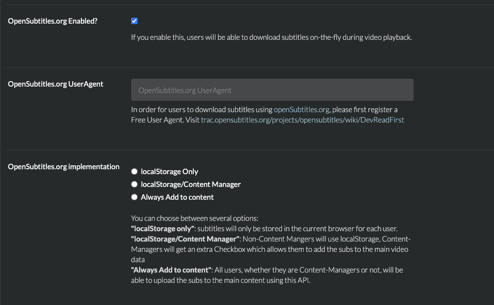 Feature: Add button to video player that allows the user to search & add subtitles to the ...