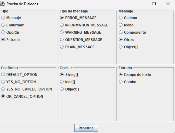 GitHub - Bdelas777/MarcoDialogos: Marco para diversas pruebas realizado en Java